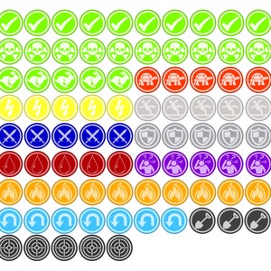 Malifaux 3E Condition Token Set 85 Tokens - Etsy