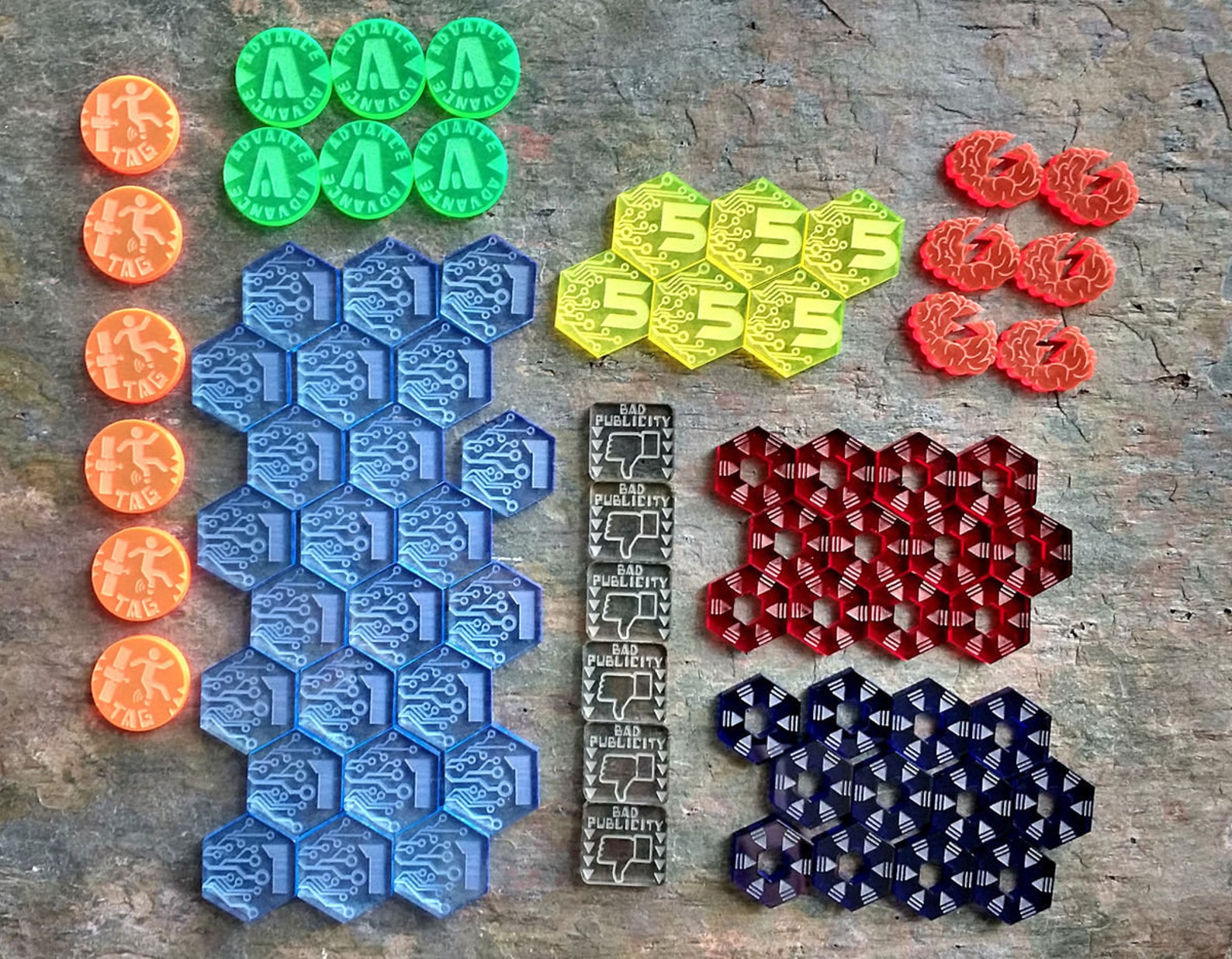 Netrunner Token Set (78 Tokens) - Laser Cut - Etsy