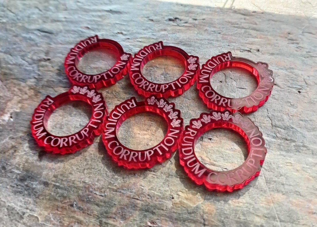 Dungeons and Dragons Ruidium Corruption Ring Set (6 Rings) - Etsy