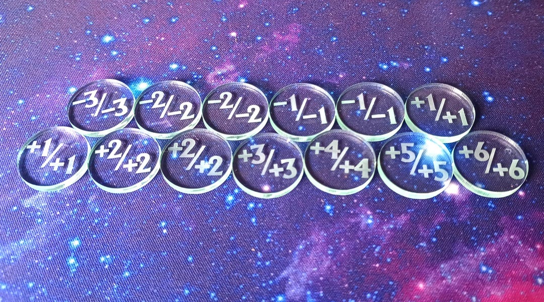Magic +/- Tokens - MTG Magic the Gathering Compatible (set of 13) - Etsy UK