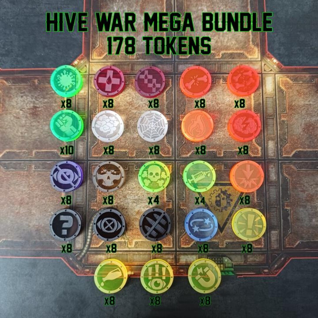 Hive War Mega Bundle Token Set (178 Tokens) - Laser Cut - Etsy