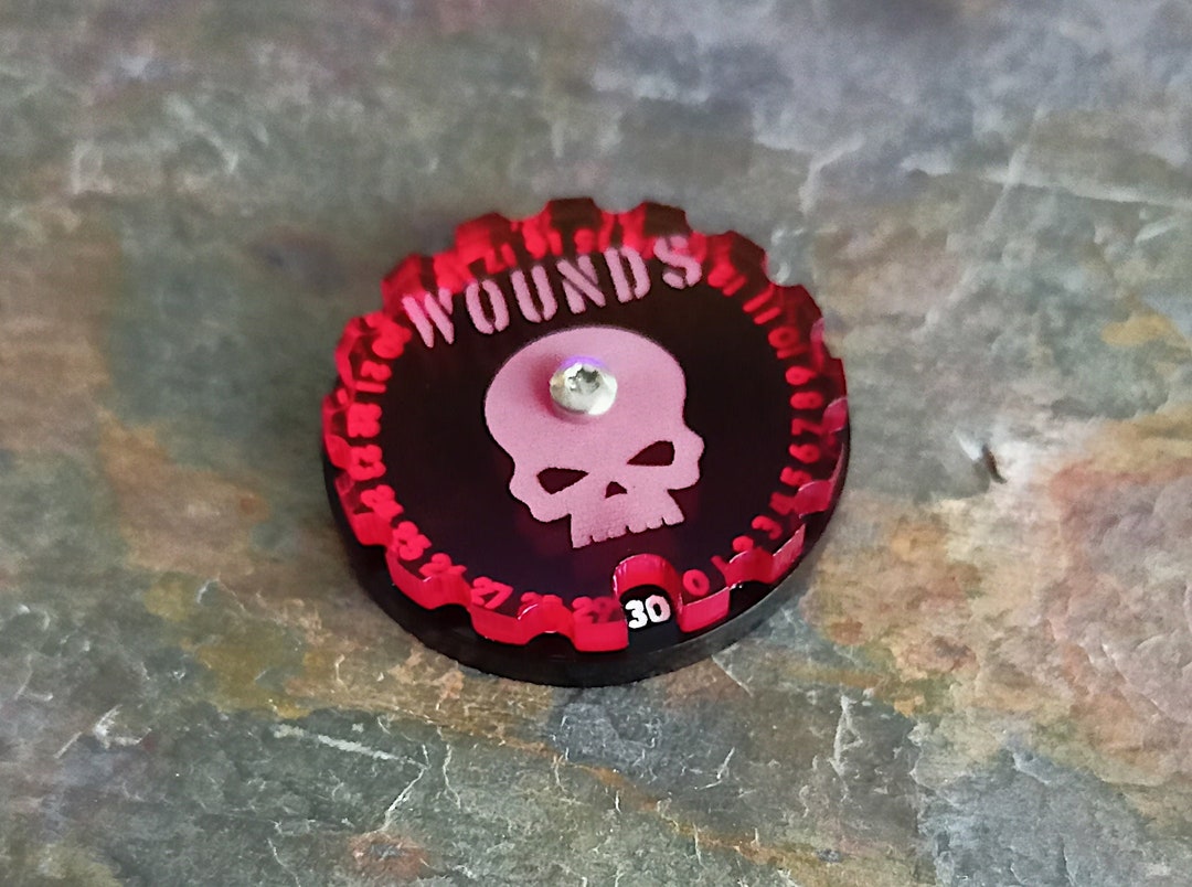 Wargame Wound Counter Dial (0-30) (compatible With 40k, Aos, Kow, Kill ...