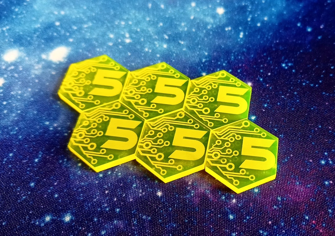 Netrunner - 5 Credit Tokens- Set of 6 - Etsy
