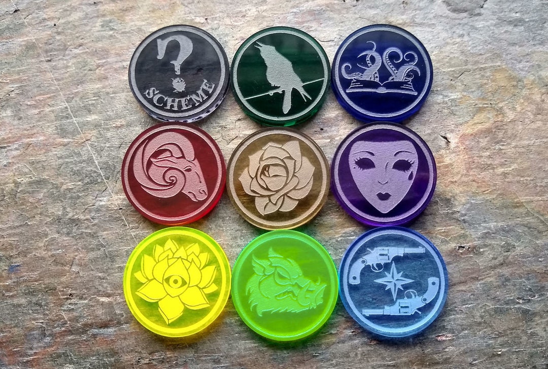 Malifaux Scheme Markers (set of 6) - Etsy