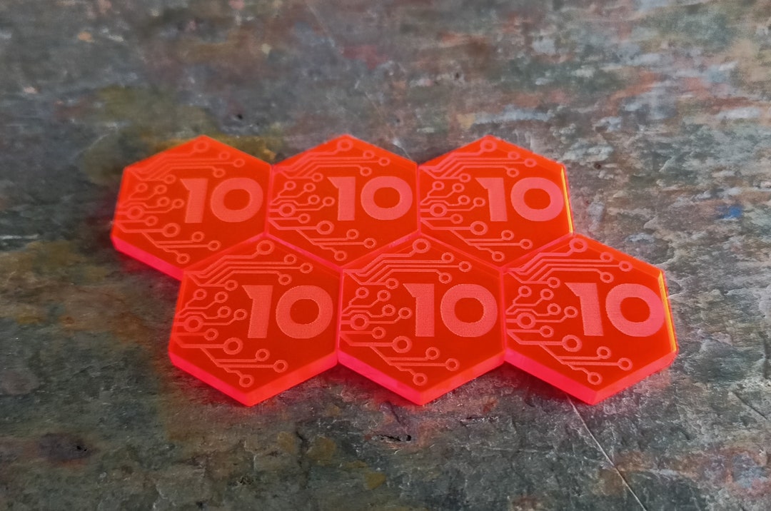 Netrunner - 10 Credit Tokens- Set of 6 - Etsy