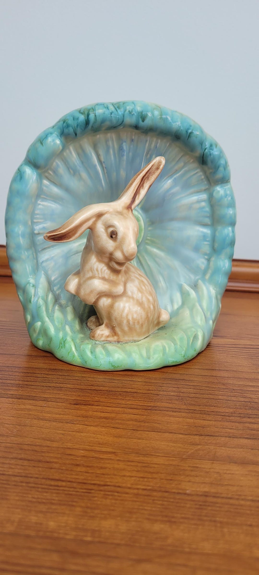 Sylvac Rabbit With Mushroom Vase - Vintage - Etsy UK