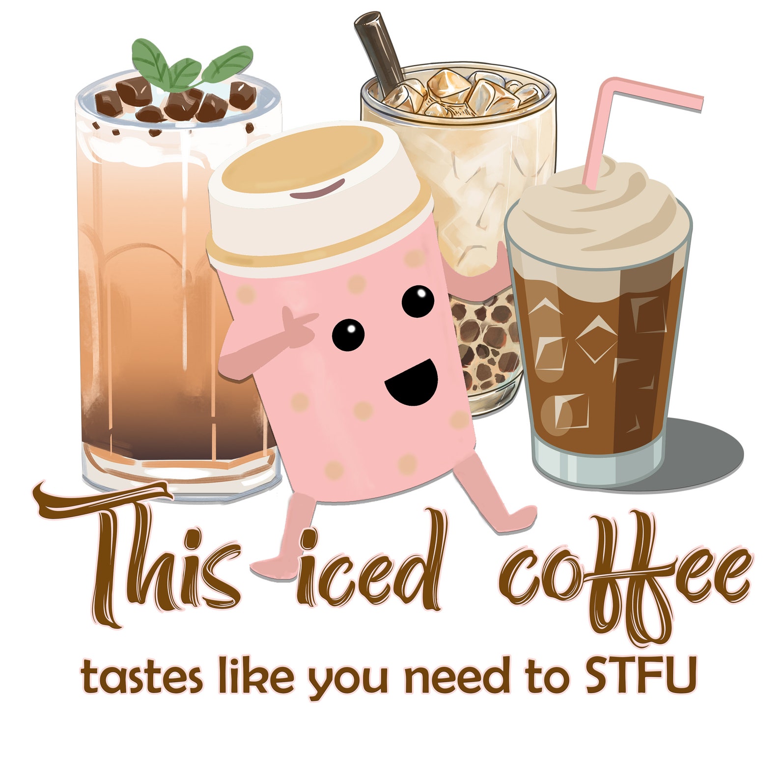 This Iced Coffee Tastes Like You Need to STFU | Etsy