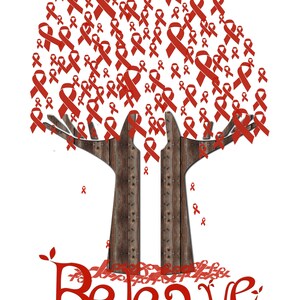 Beleave Awareness Red Ribbon Tree digital Download - Etsy