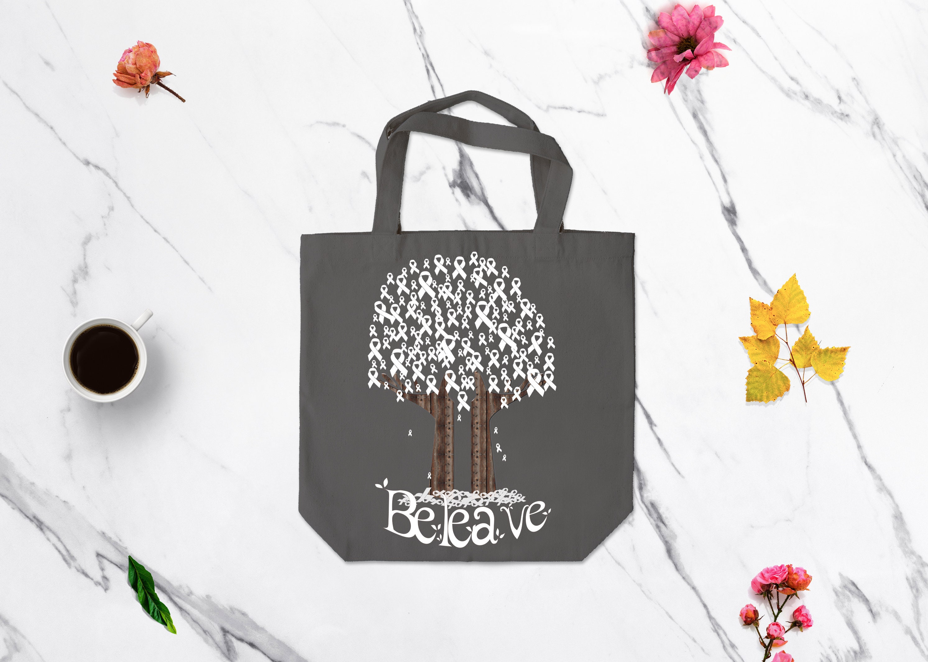 BeLEAVE Awareness White Ribbon Tree digital download | Etsy