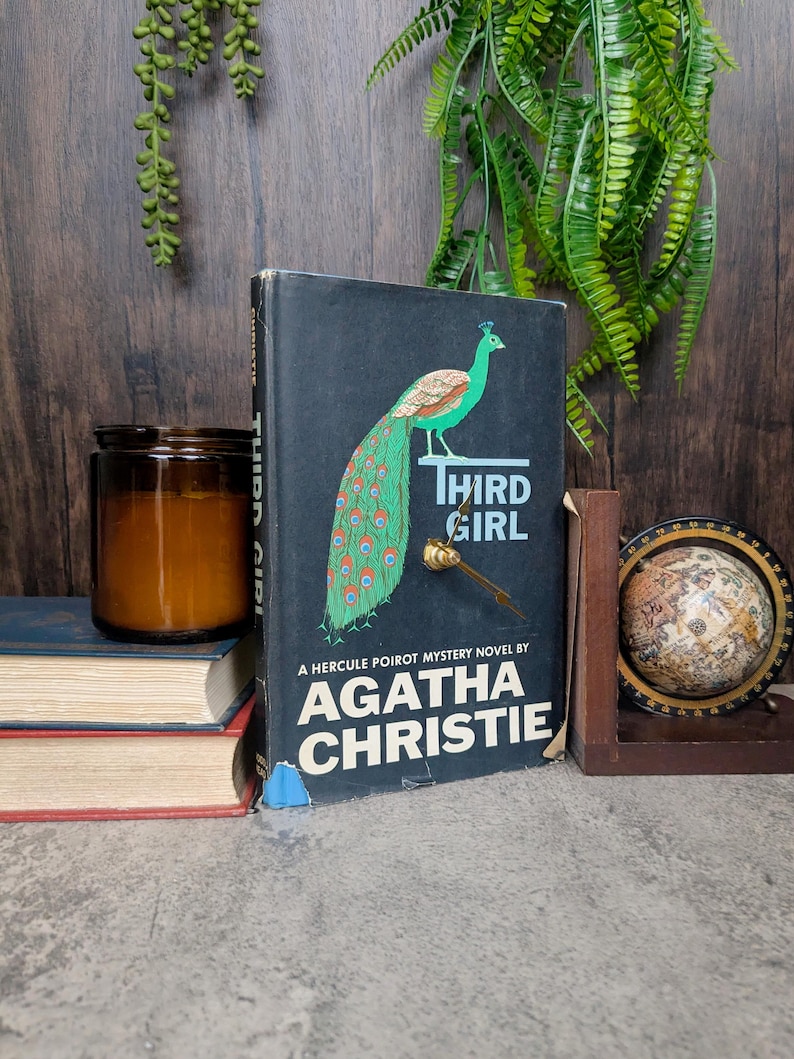 Book Clock: Agatha Christie Third Girl Hercule Poirot - Etsy