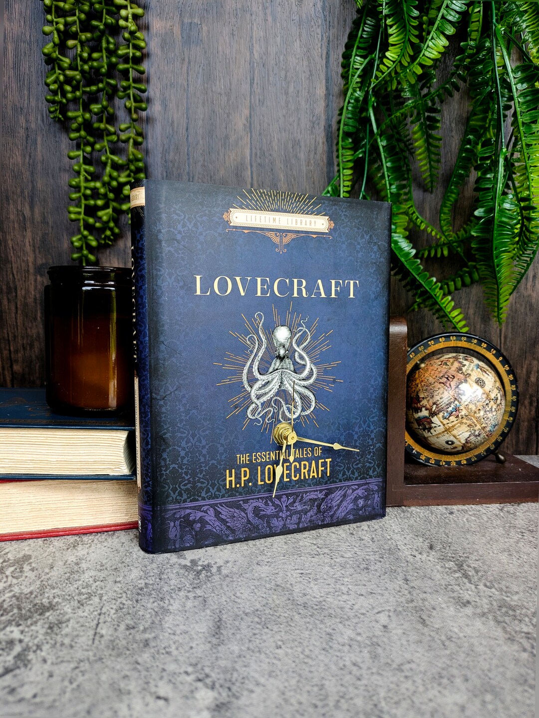 Book Clock: Essential Tales by H.P Lovecraft - Etsy