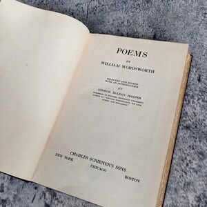 Poems by William Wordsworth 1923 Modern Student Library Edition Second ...