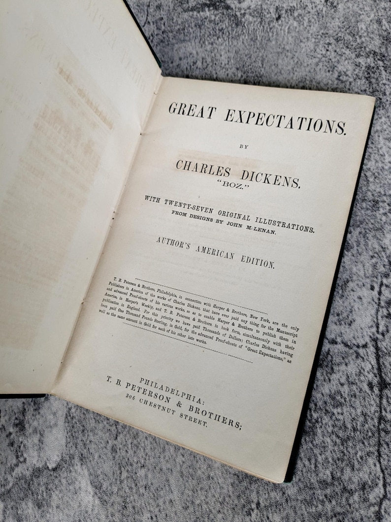 Great Expectations 1861 Charles Dickens - Early American Edition - T.B ...
