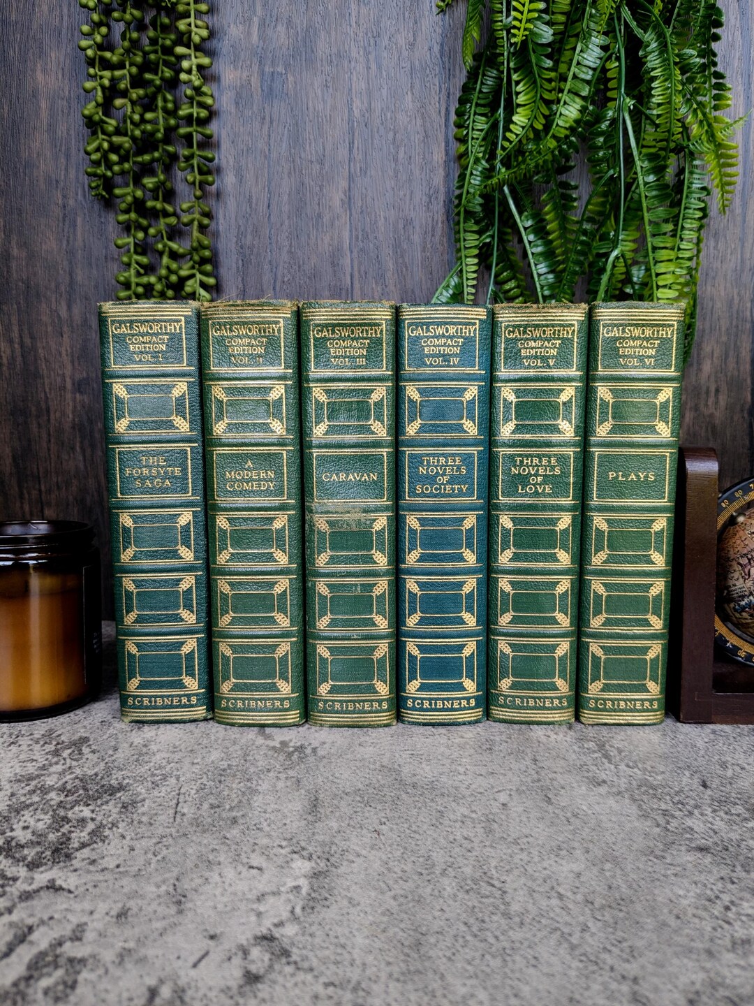 John Galsworthy 1930s 6 Volume Set - Compact Edition - Scribner ...