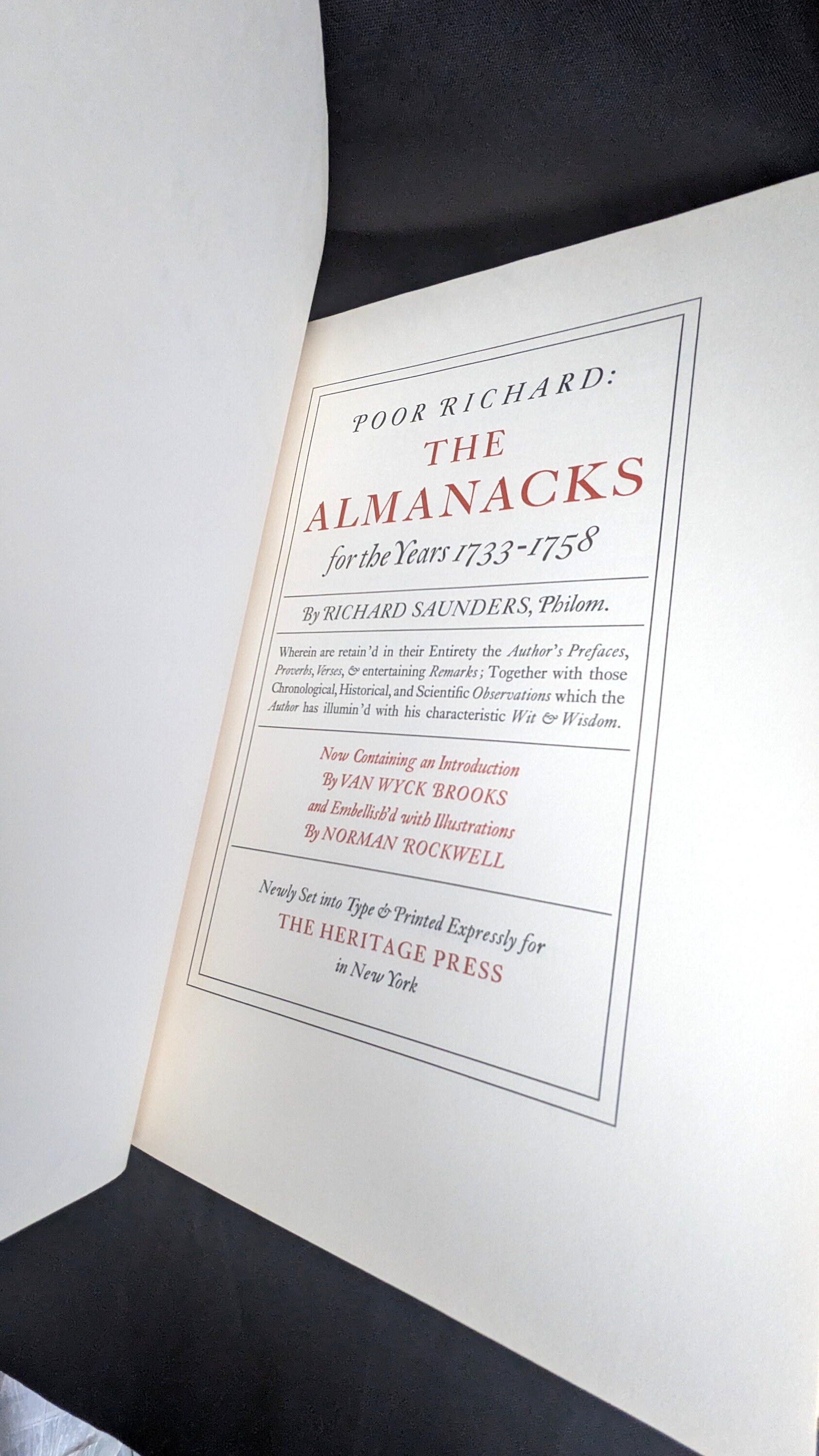 Poor Richard's Almanack 1964 for the Years 1733-1758 - Etsy