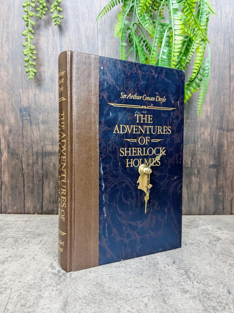 Book Clock: the Adventures of Sherlock Holmes Sir Arthur Conan Doyle - Etsy