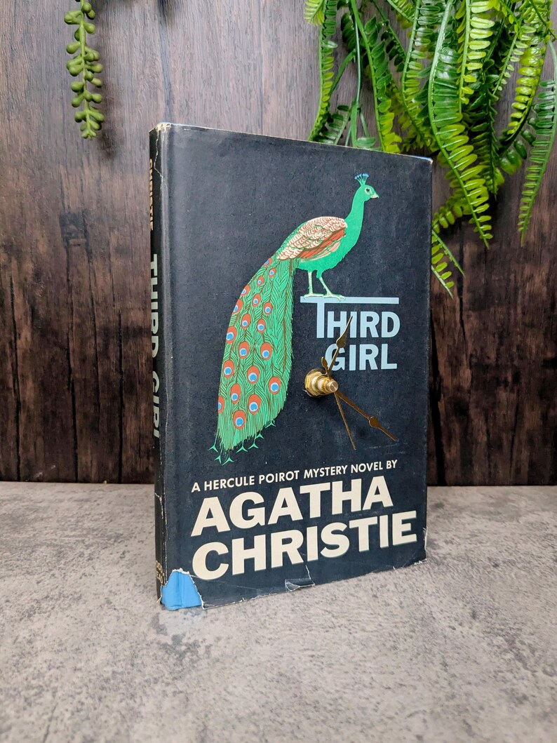Book Clock: Agatha Christie Third Girl Hercule Poirot - Etsy
