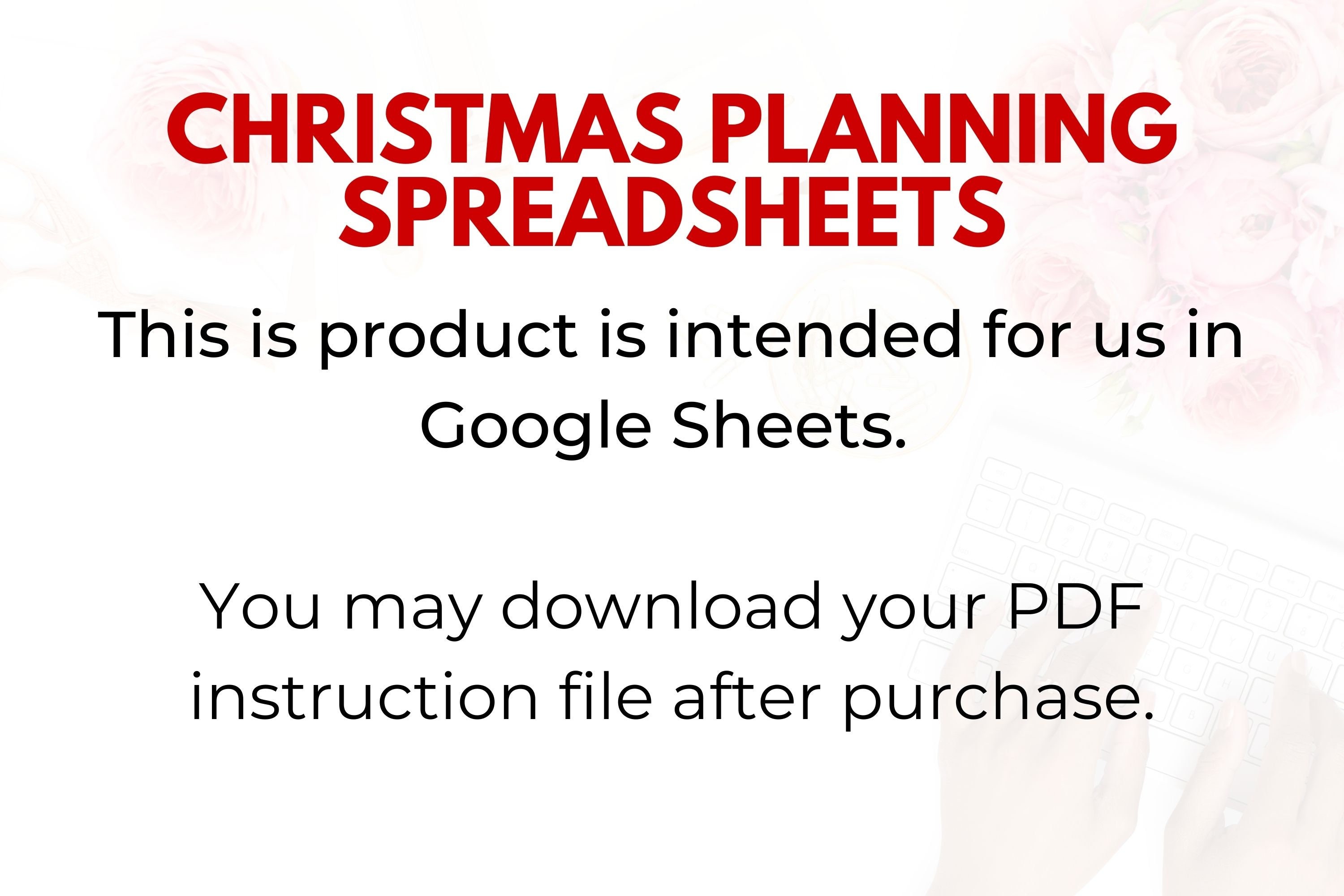 CHRISTMAS HOLIDAY PLANNER google Sheets Christmas Budget Spreadsheets ...
