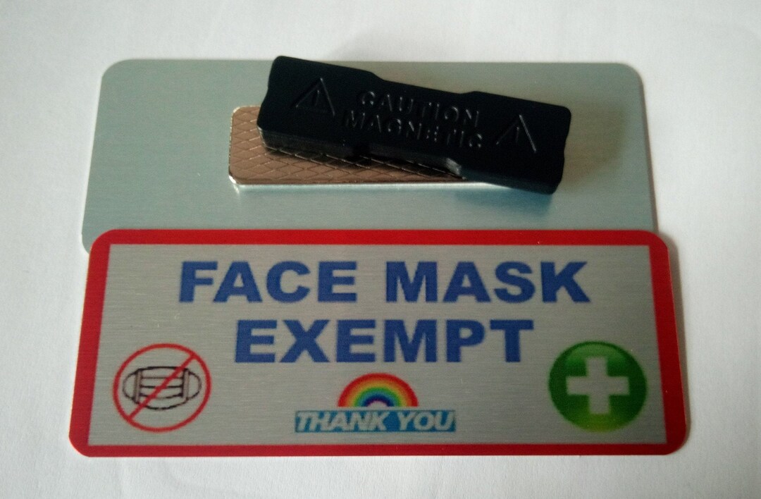 Can't Wear A Mask Badge. Medically Exempt Badge. NHS Pin Badge ...