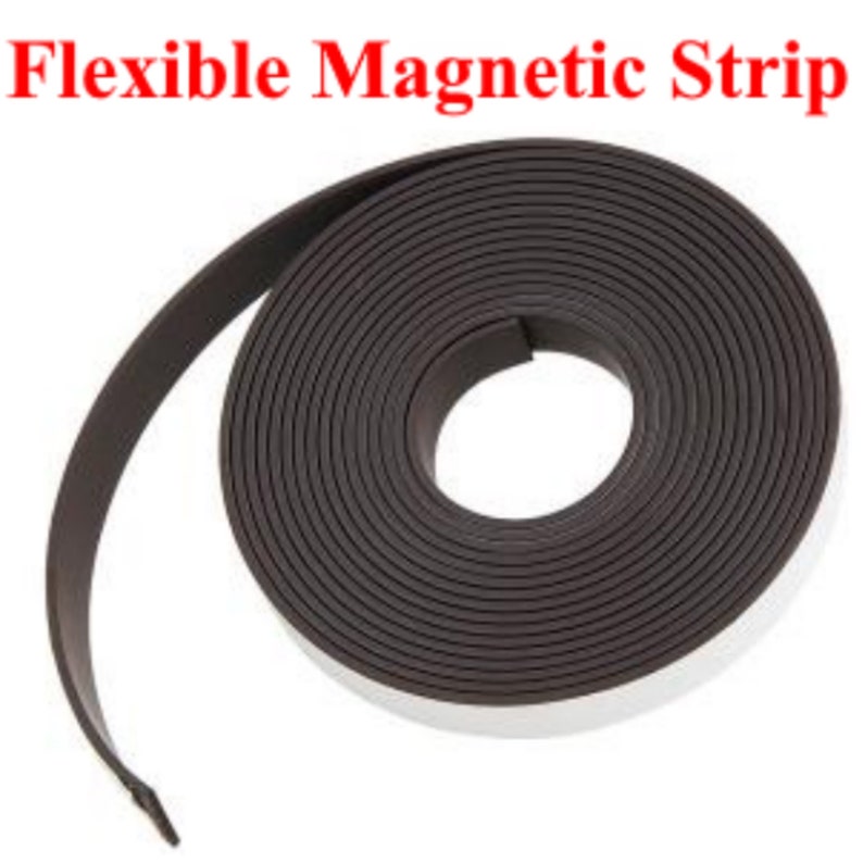Flexible Magnetic Self Adhesive Strip Tape 3 Metres Long Fridge Magnet ...
