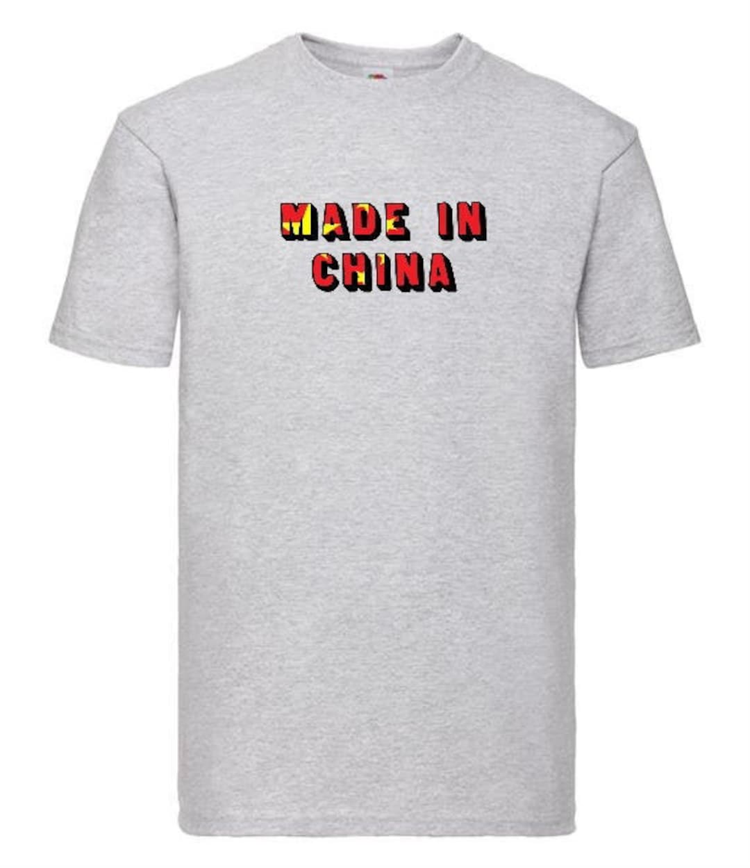 Made in China T-shirt. China Chinese Flag T-shirt. Made in China Tee ...