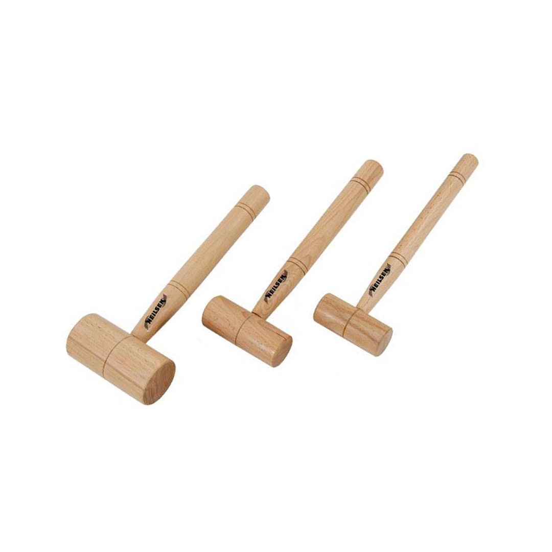 3 Piece 30mm 35mm 50mm Diameter Wooden Hammer Set Craft Watch Makers ...