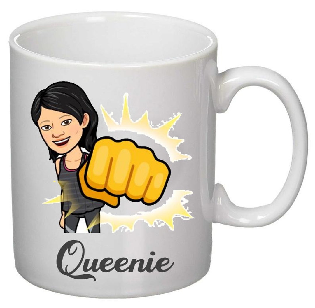 Personalised Custom Bitmoji Avatar Memoji Mug 11oz or 15oz Tea Coffee ...