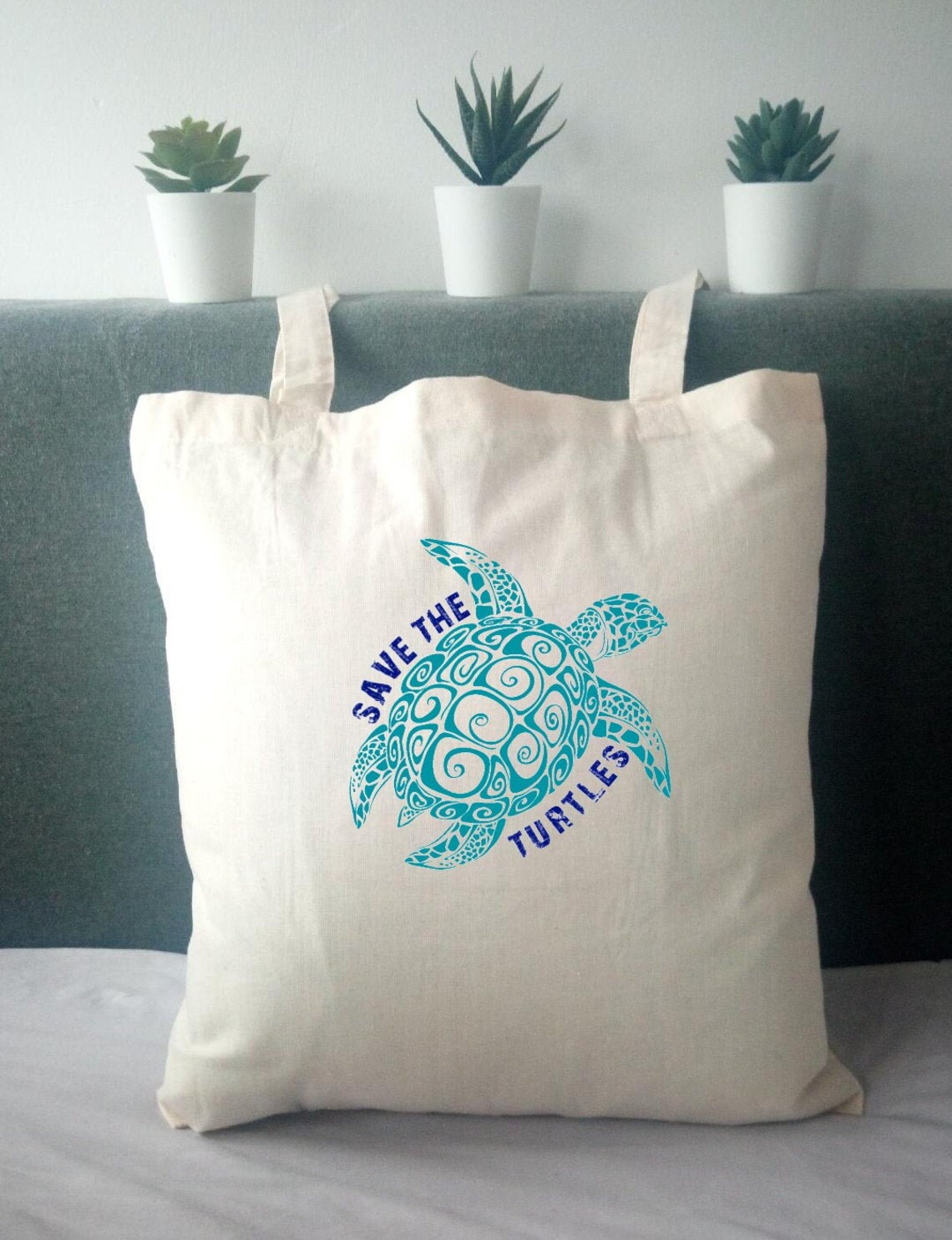 Save the Turtles Reusable 100% Cotton Tote Bag. - Etsy