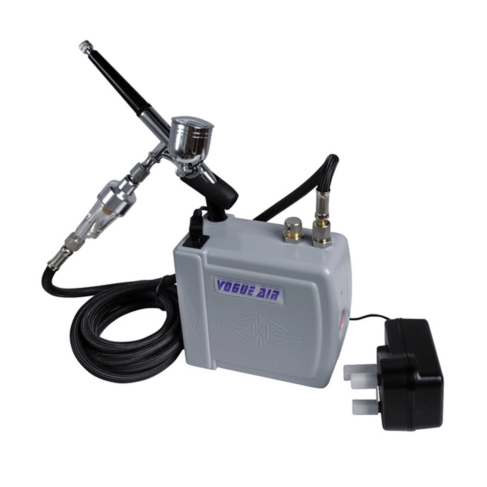 Complete 12V DC Mini Air Compressor & Air Brush Kit for Model Body Nail ...