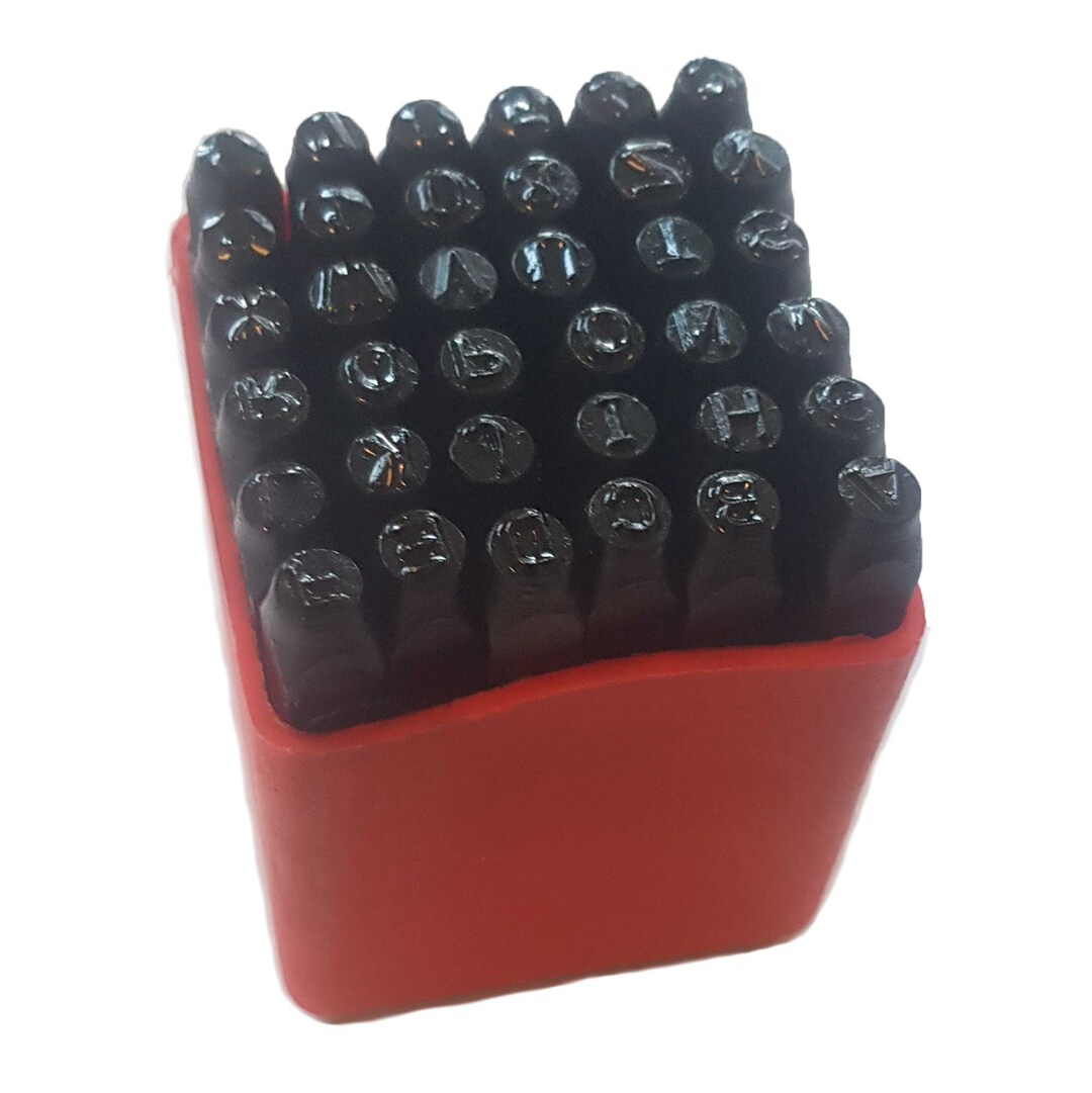 36 Piece Set 4mm Shank Letter & Number Marking Stamp Punches Letters A ...