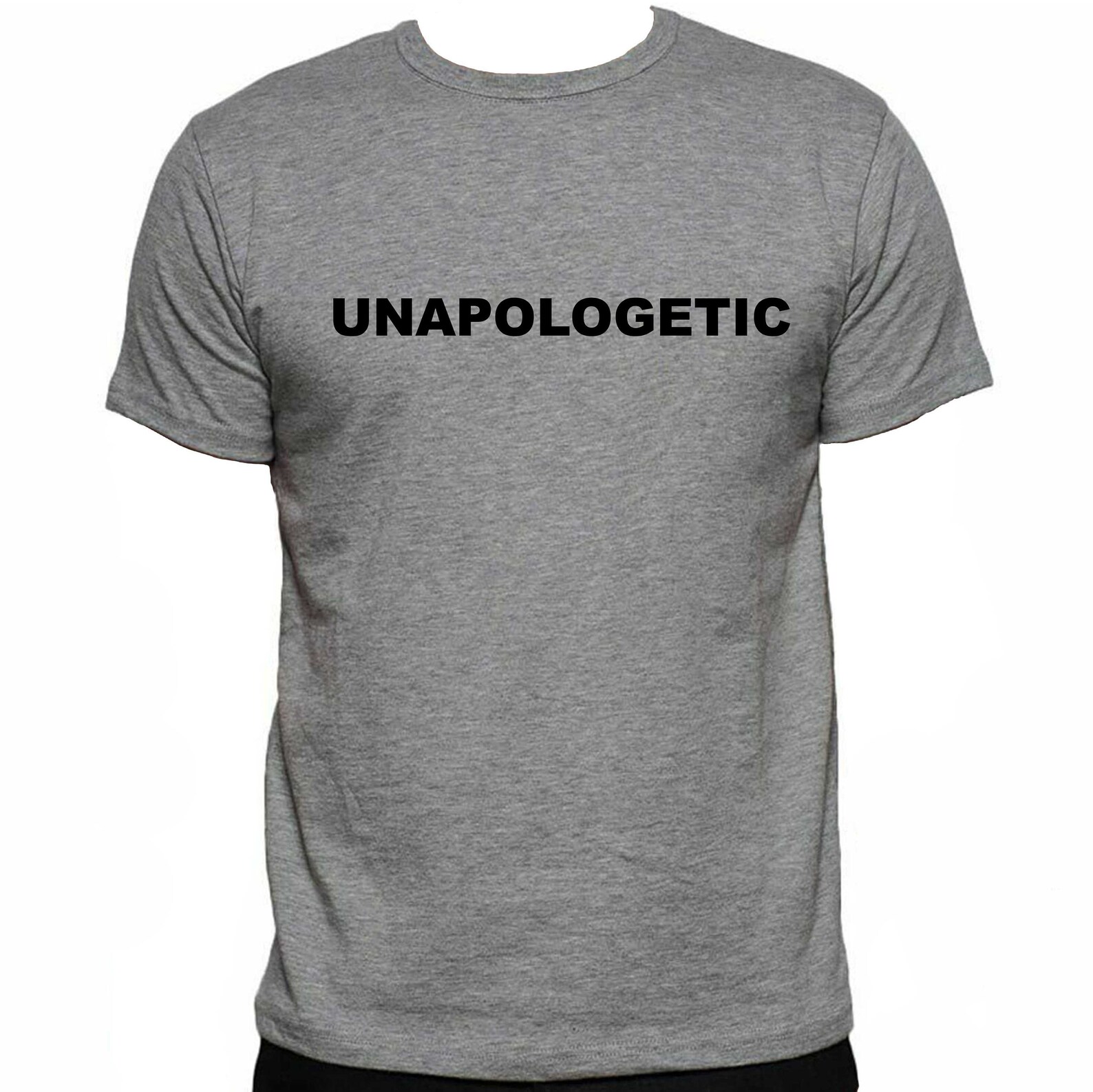 UNAPOLOGETIC Unisex Crew Neck T-shirt T Shirt Tee Shirt Powerful ...