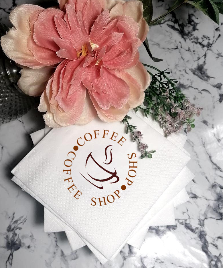 25 Personalised Custom Restaurant Cafe Coffee Shop Pub Napkins Drinks ...