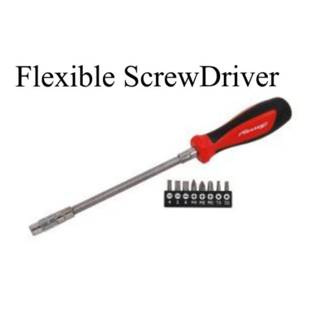 9pcs Flexible Screwdriver Set Magnetic Tip Handy Reach Screw Driver ...