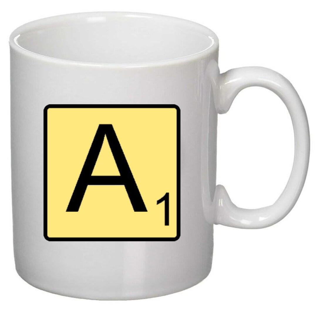 Personalised Scrabble Alphabet Mug. 11oz or 15oz Mug. Tea and Coffee ...