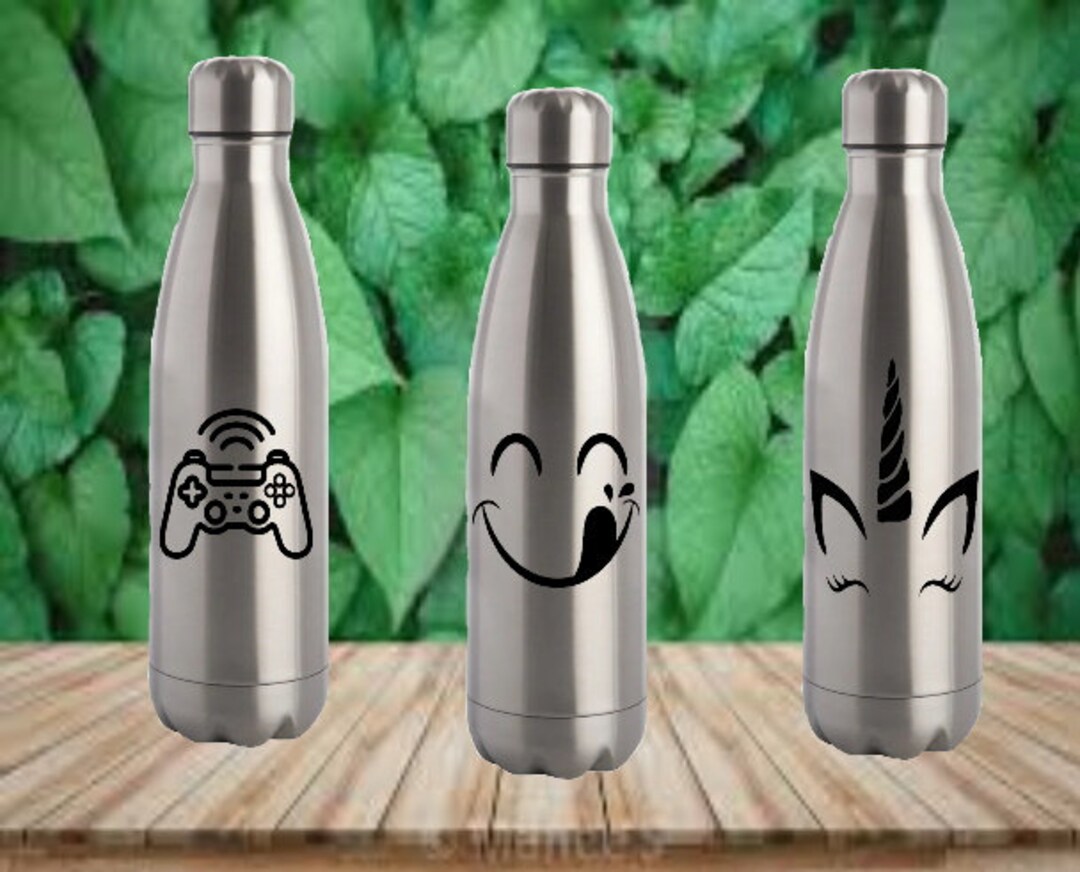 Stainless Steel Flask School Water Bottle 500ml Unicorn Football Gamer ...