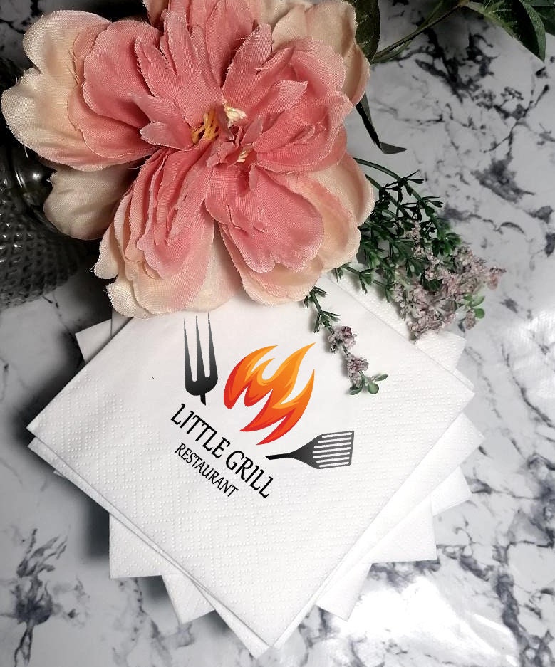 25 Personalised Custom Restaurant Cafe Coffee Shop Pub Napkins Drinks ...