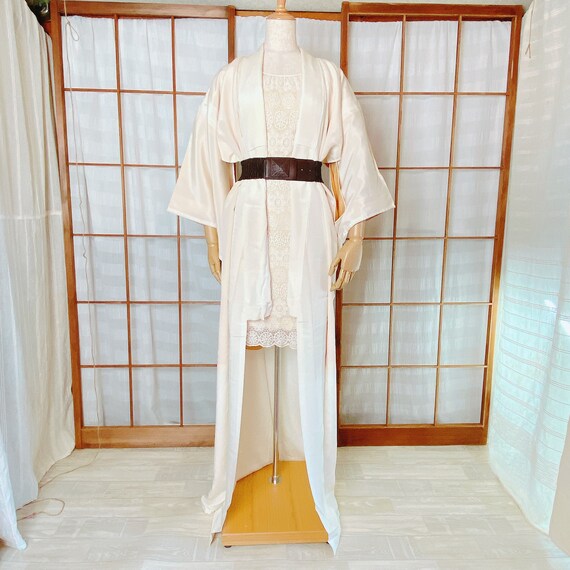 Authentic Kimono, Plain White, Japanese early Showa 1… - Gem