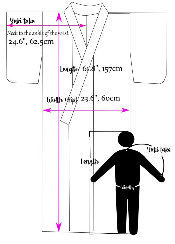 Authentic Kimono, Decorated Robe, White Fan, Stunnin… - Gem