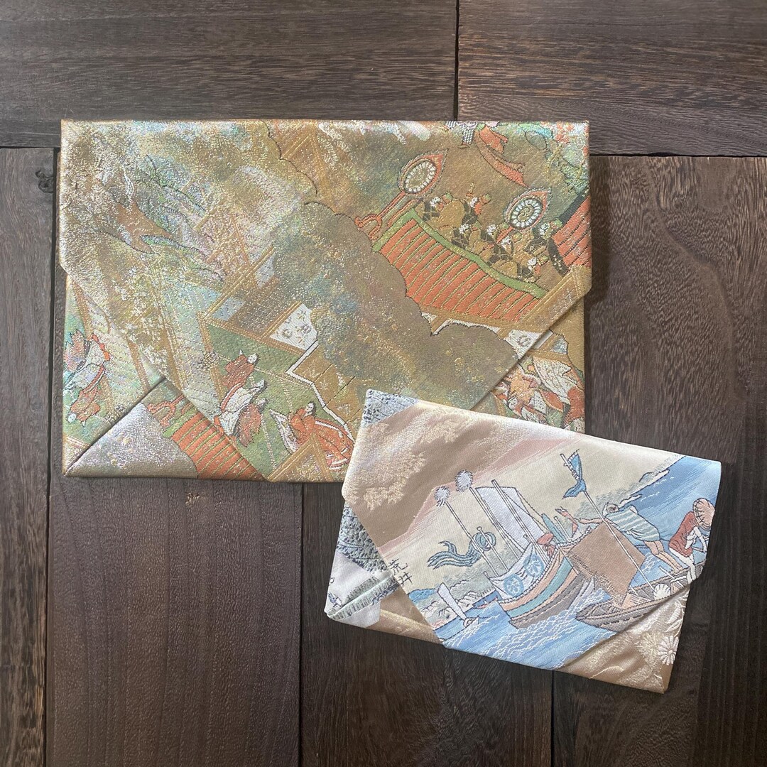 Sukiya-bukuro Clutch — Kimono/obi Fabric Envelope Bag (no Gusset), 2 ...
