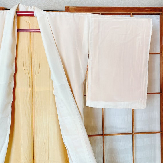 Authentic Kimono, Plain White, Japanese early Showa 1… - Gem