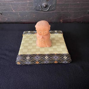 Zen Tatami Mat, Beige, Square 6. or 15cm, Handcrafted, Japanese Home ...