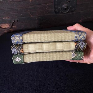 Zen Tatami Mat, Beige, Square 6. or 15cm, Handcrafted, Japanese Home ...