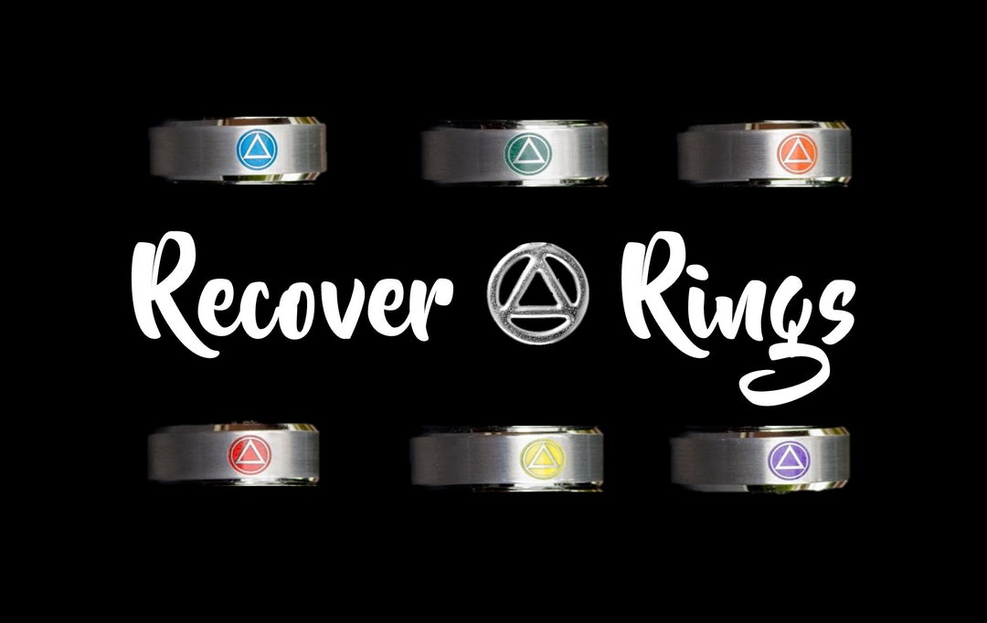 Personalized Sobriety Glow Ring - Custom Engraved Recovery Date & Name ...