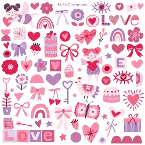 Valentines Day Clipart, Purple Valentinea Day, Valentines Day Heart ...