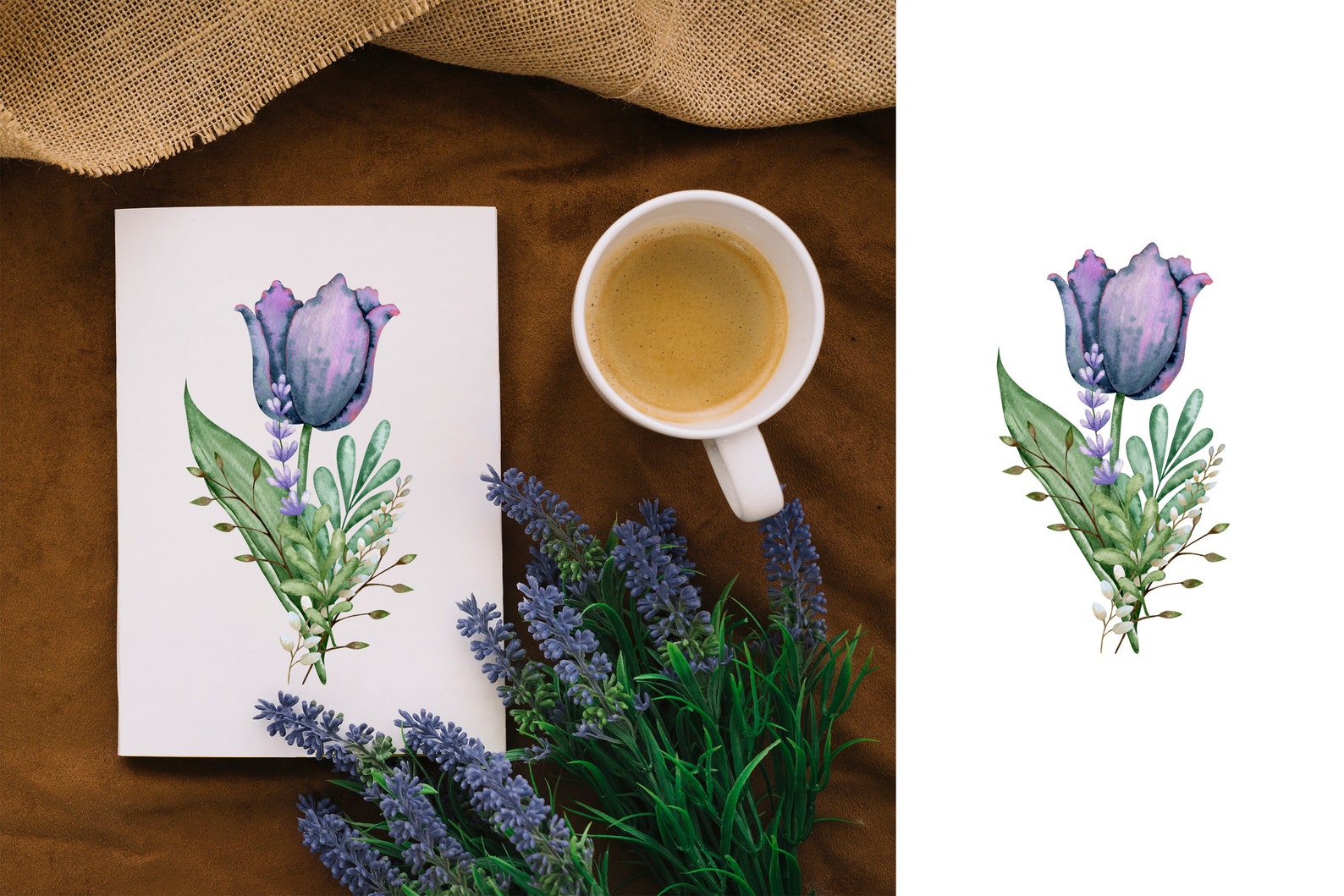 Watercolor Tulips Bouquets Clipart, Flowers PNG, Easter, Spring, Tulips ...