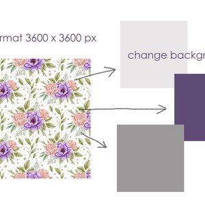 Watercolor Cats and Flowers Seamless Pattern, Cat Digital Paper Pack ...