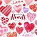 Watercolor Valentines Day Clipart, Cute Love Clipart, Hand Painted ...