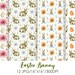Watercolor Easter Bunny Digital Paper Pack, Paper Bag, Instant Download ...