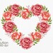 Watercolor Heart Wreath Clipart, Floral Heart Wreath, Valentine's ...