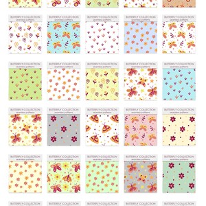Butterfly Seamless Patterns, Digital Paper Pack, Butterfly Clipart ...